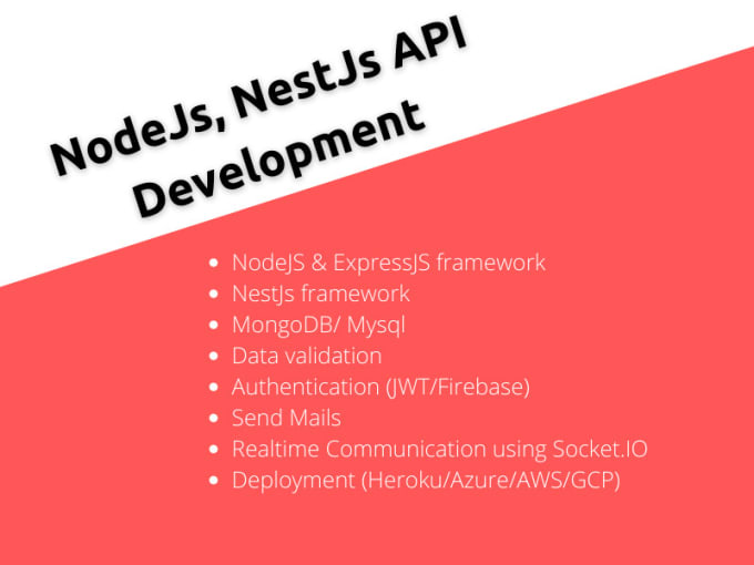 Develop Nodejs Nestjs Apis Using Mongodb Mysql And Firebase By