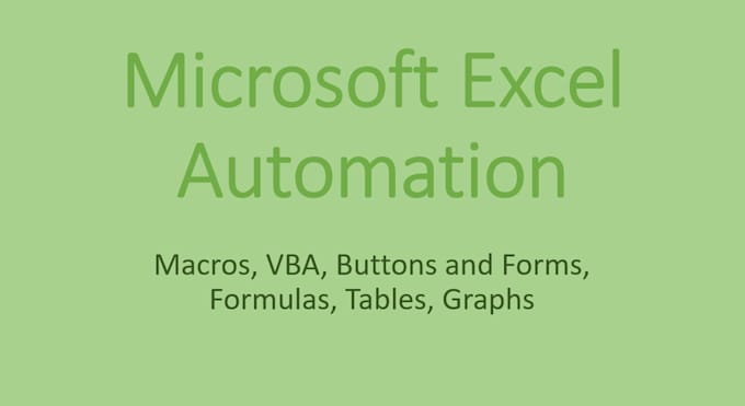 Automate Your Repetitive Tasks Using Vba And Other Tools On Microsoft