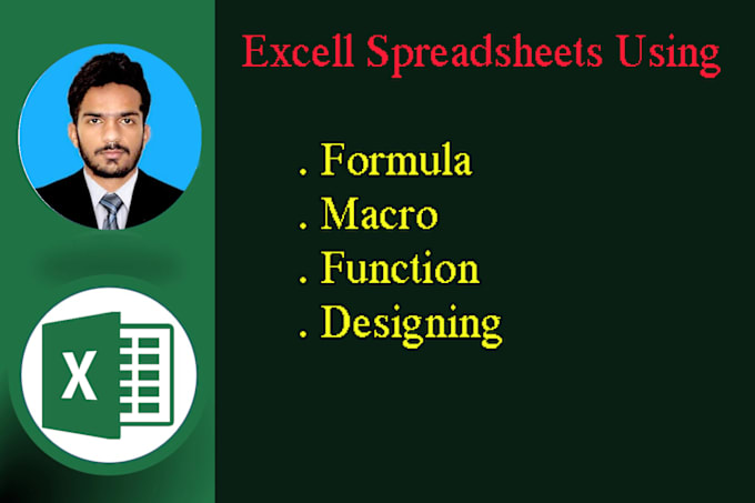 Design Excel Spreadsheet Using Formula Macro And Function By