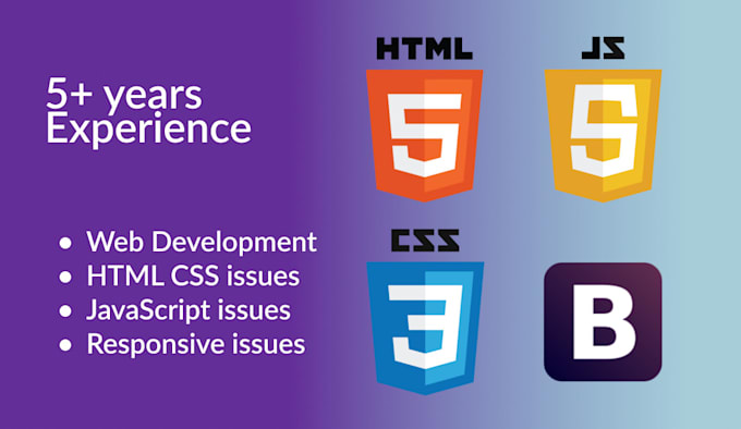 Design And Fix Html Css Bootstrap And Javascript Responsive Web Pages