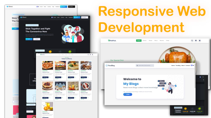 Do Responsive Website Using Html Css Scss Js React Angular By