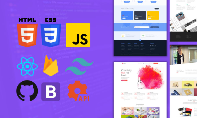Html Css Javascript Reactjs Nextjs Tailwind Bootstrap Firebase By