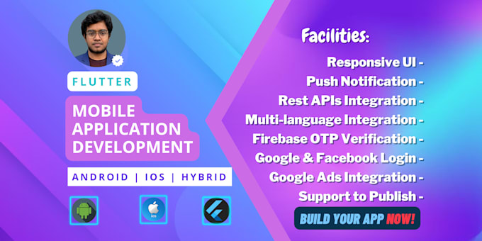 Develop Ios And Android Apps Using Flutter By Sojibsjoy Fiverr