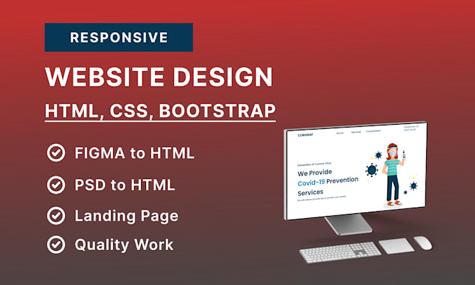 Convert Figma To Html Css Bootstrap5 Responsive Website By