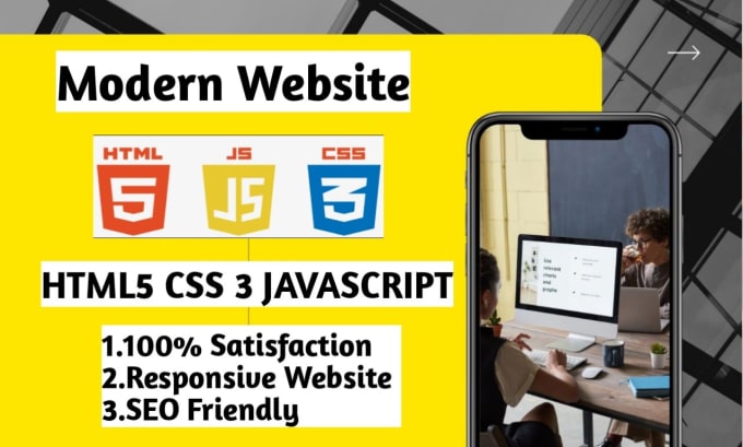 Create Modern And Responsive Website Using Html Css And Javascript By
