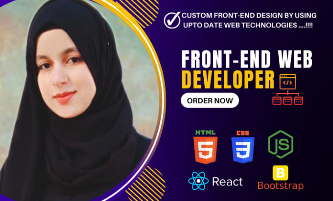 Be Your Front End Web Developer Using React Html Css Javascript By