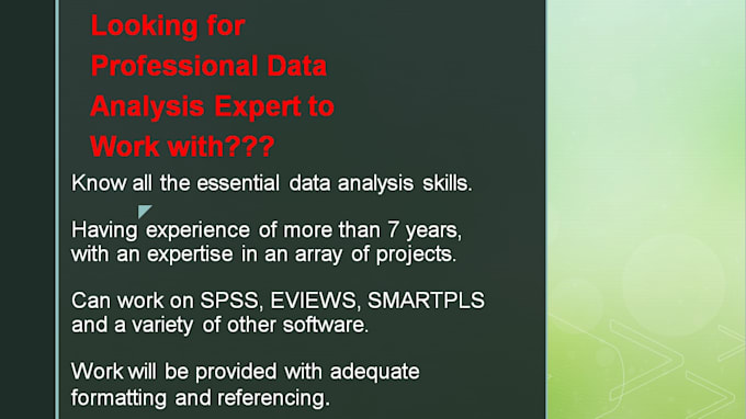 Do Data Analysis Using Spss Eviews And Smartpls By Humaira Ali Fiverr