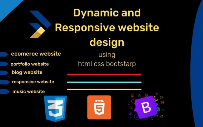 Creat Responsive Dynamic Website Using Html Css Bootstarp Javascript By
