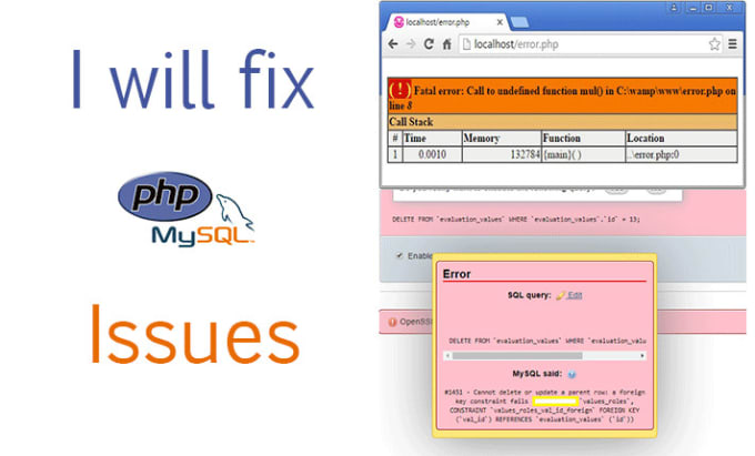 Fix Errors And Bugs In Php Scripts And Resolve Mysql Database Issues By