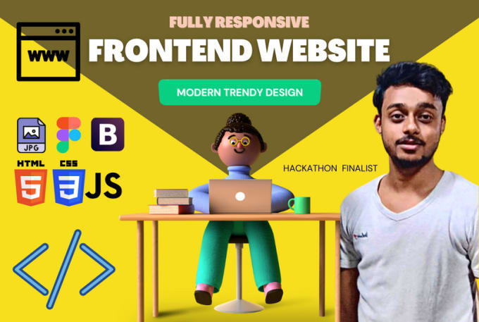 Do Frontend Web Development In Html Css Javascript Bootstrap By Aniket