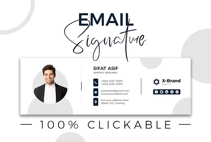 Create A Clickable Html Email Signature By Sifatasif Fiverr