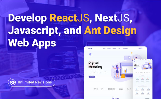 Develop Reactjs Nextjs Javascript And Ant Design Web Applications By
