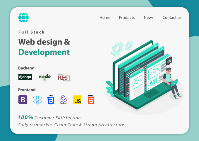 Do Django Node Js React Js Websites As A Full Stack Developer By