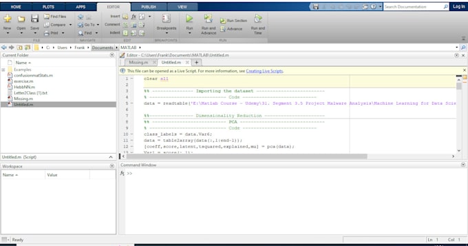 Code Matlab For Data Science And Engineering By Frankmabuka Fiverr