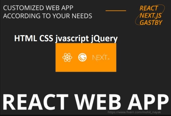 Develop Front End Development With React Html Css Javascript Jquary
