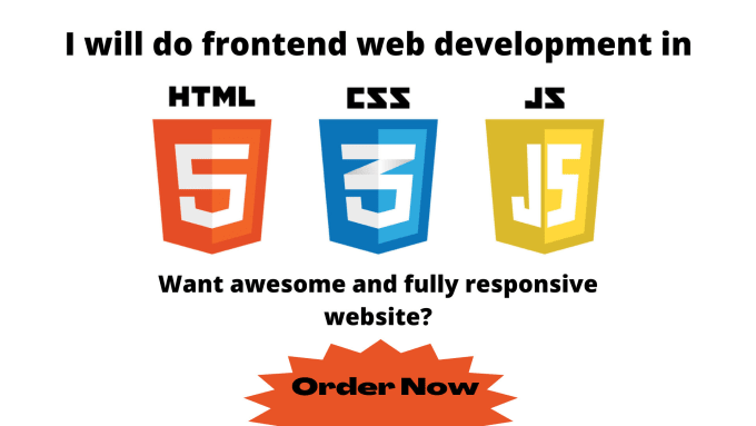 Do Frontend Web Development In Html Css Javascript By Arsal Fiverr