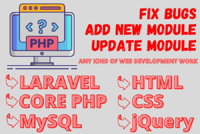 Fix Laravel Php Mysql Html Css Js Bugs By Talhaumar Fiverr