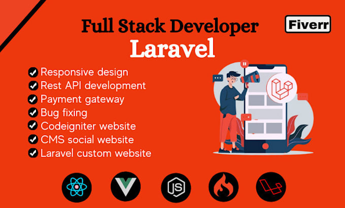 Develop Customize Website In Php Laravel Reactjs Vuejs By Hunain124