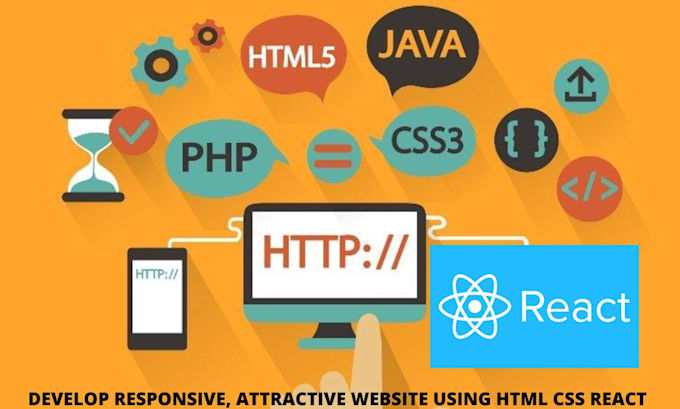 Develop Responsive Attractive Websites Using Html React Css And