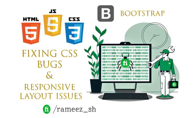 Fix Html Css Js Responsive And Bootstrap Bug Issues By Rameez Sh