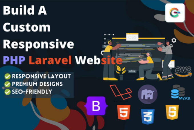 Develop Responsive Custom Php Laravel Website Using Html Css Bs5 Js
