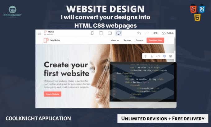 Create A Professional Website For You With Html And Css By Coolknight