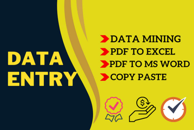 Do Data Entry Data Mining Pdf To Ms Word Pdf To Excel Copy Paste By