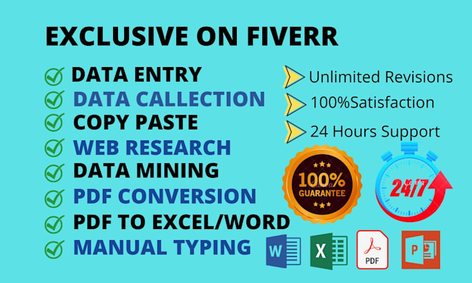 Do Aceurate Data Entry Web Scraping Pdf To Excel And All Data Entry