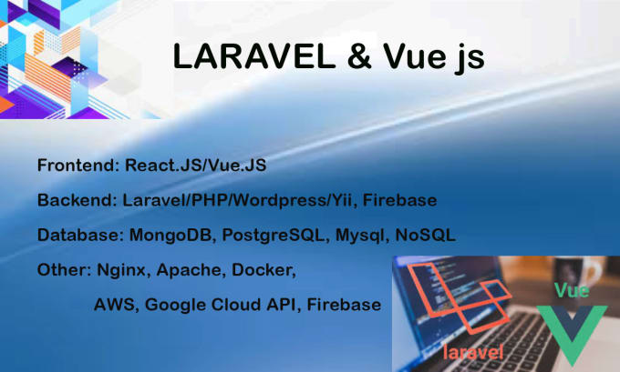 Be Your Vuejs Laravel Angularjs Nodejs Reactjs And Mean Stack