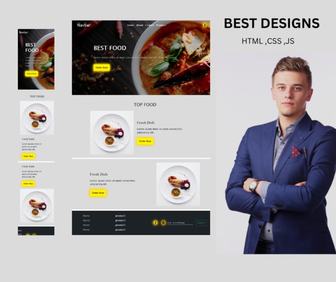 Create Modern Responsive Website In Html Css And Javascript By Abhishek