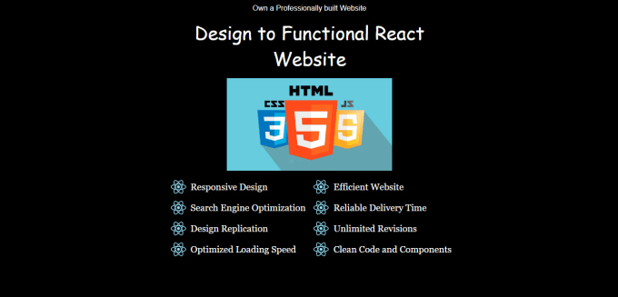 Build Responsive Frontend Website With React Html Css Javascript By