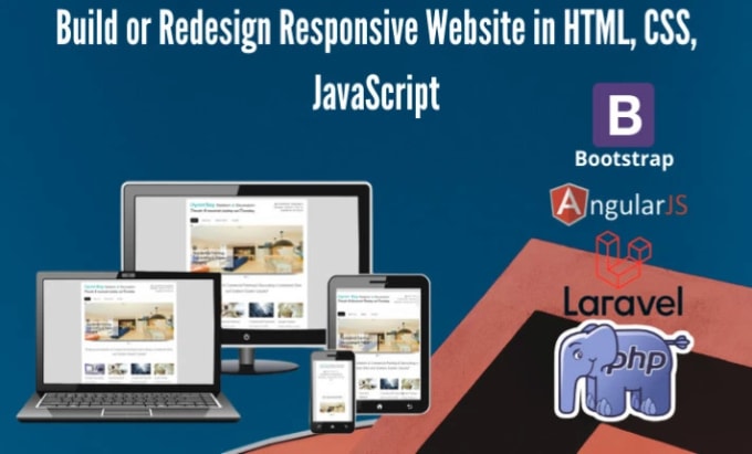 Develop Responsive Websites Using Php Javascript Laravel By