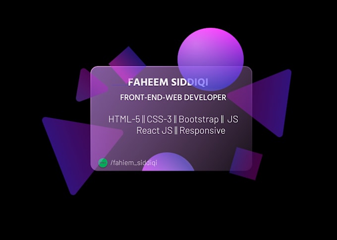 Do Front End Web Development Using Html Css Bootstrap And React Js By