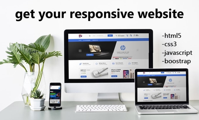 Develop Html Css Javascript Bootstrap Responsive Website By