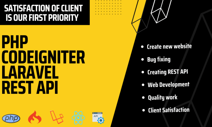 Fix Or Develop Php Laravel Codeigniter Or Reactjs Website By
