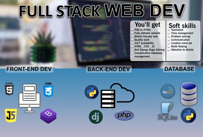 Be Your Fullstack Developer In Html Css Js Bootstrap Django Php By