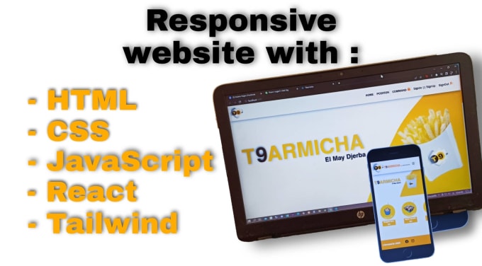 Create A Responsive Websites In Html Css Javascript React Tailwind By