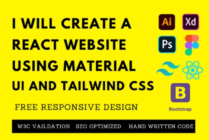 Create React Website React Js Material Ui With Tailwind Css By
