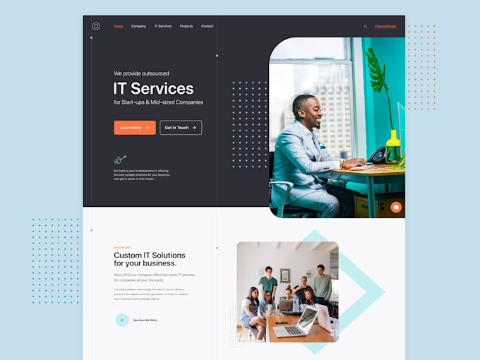 Develop Front End Of The Website Using Html Css Bootstrap And