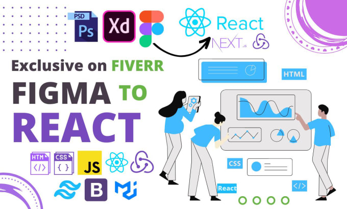 Convert Figma To React Responsive Web App With Tailwind Css By
