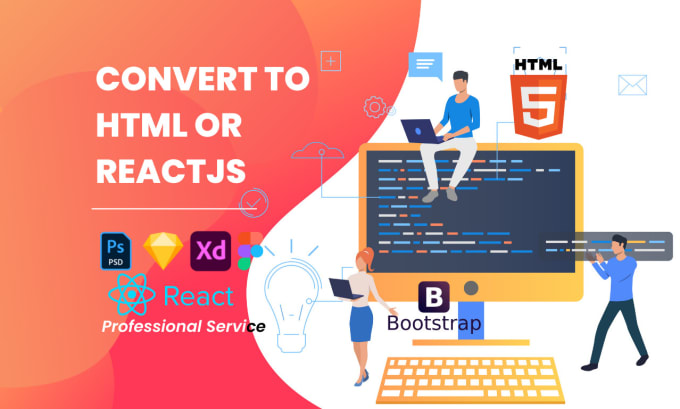 Convert Psd Figma Xd Design To Reactjs Html And Bootstrap By Codeant