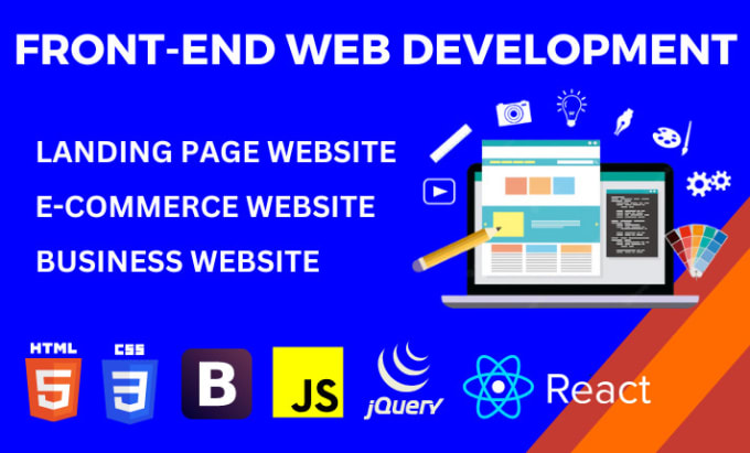 Build Web App Html Css Javascript Bootstrap React Js As A Frontend