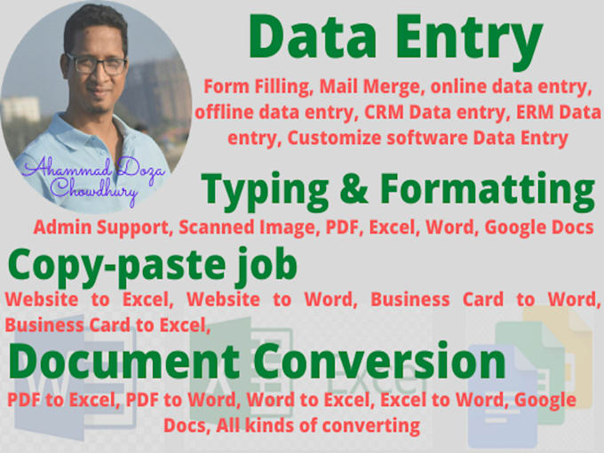 Do Perfect Excel Data Entry Copy Typing Copy Paste Web Research
