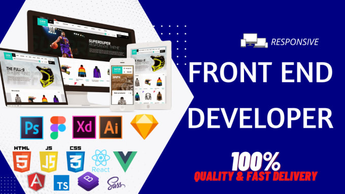 Be Your Front End Web Developer In React Js Next Js Vue Js By