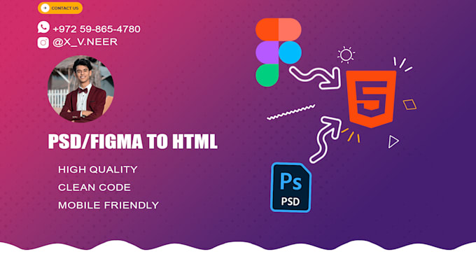 Turn Figma Xd Or Psd Into Html Css Js By Moneer A Fiverr