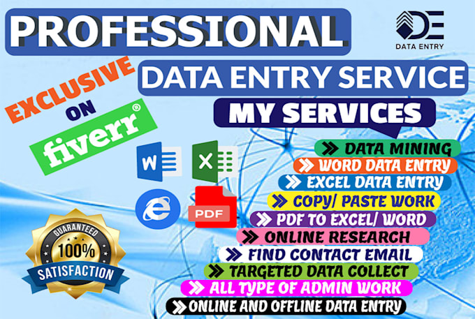 Do Accurate Data Entry Copy Paste By Sania Muqadas Fiverr