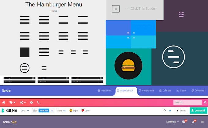 Make Responsive Hamburger Menu Sidebar Menubar Navbar Menu By Hamza