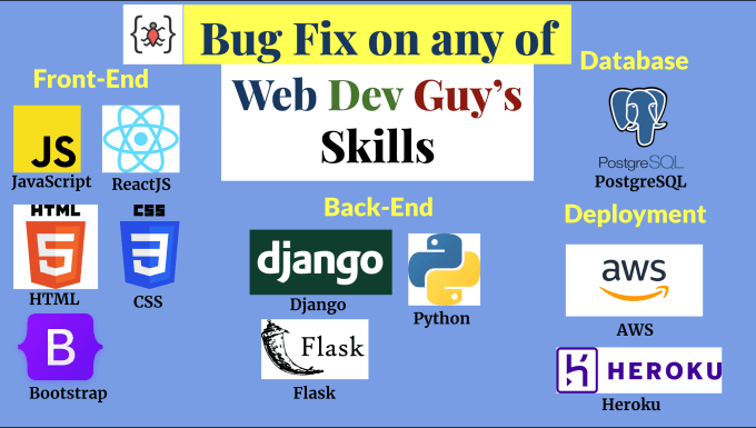 Fix Any Bug In Python Django React Bootstrap Full Stack Web App With