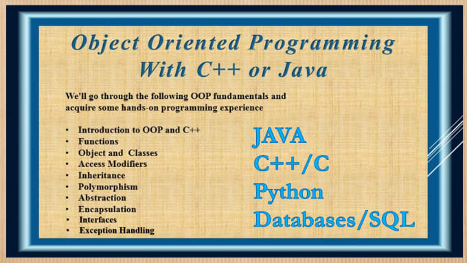 Teach You Java Oop Cpp Python And Website Development By Computr