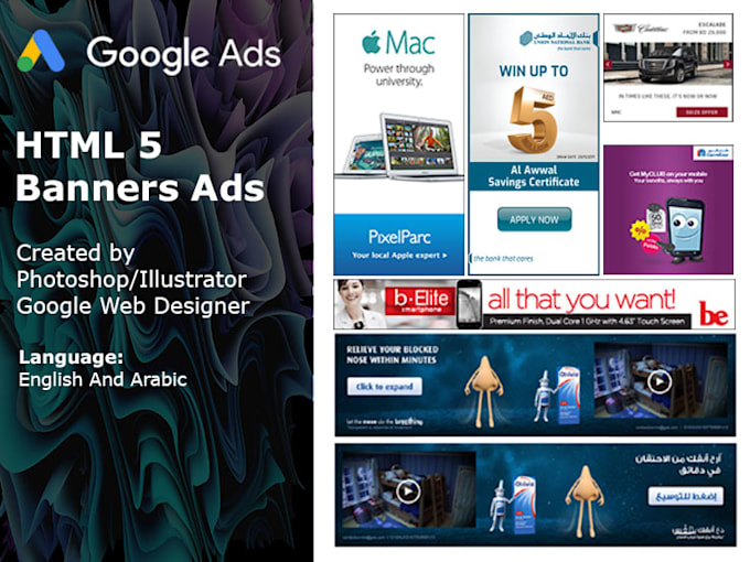 Design And Develop Html5 Animated Ads Which Led To Get More Attention